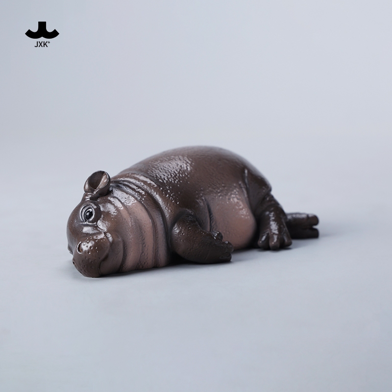 JXK268 - Baby Hippopotamus Figurine: MooDeng 3 ฟิกเกอร์ "หมูเด้ง ...
