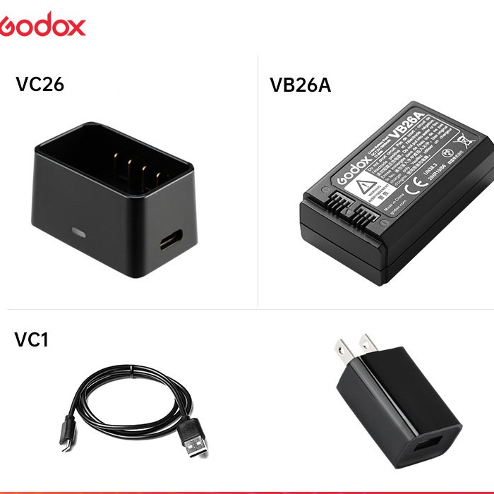 GODOX Battery VB26 VB26A VB26B for GODOX V1 V1PRO V860III Battery ...