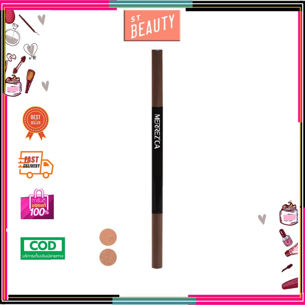 [♥️แท้100%] Merrezca Slim Line Eyebrow Pencil 0.05g เมอร์เรซกา ดินสอ ...