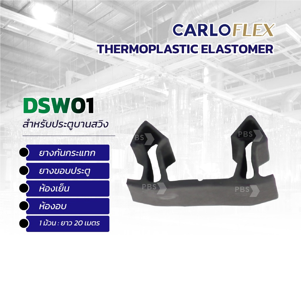 DSW01 | PSW01 | ESW01 สำหรับประตูบานสวิง ยางกันกระแทก ยางขอบประตูห้อง ...