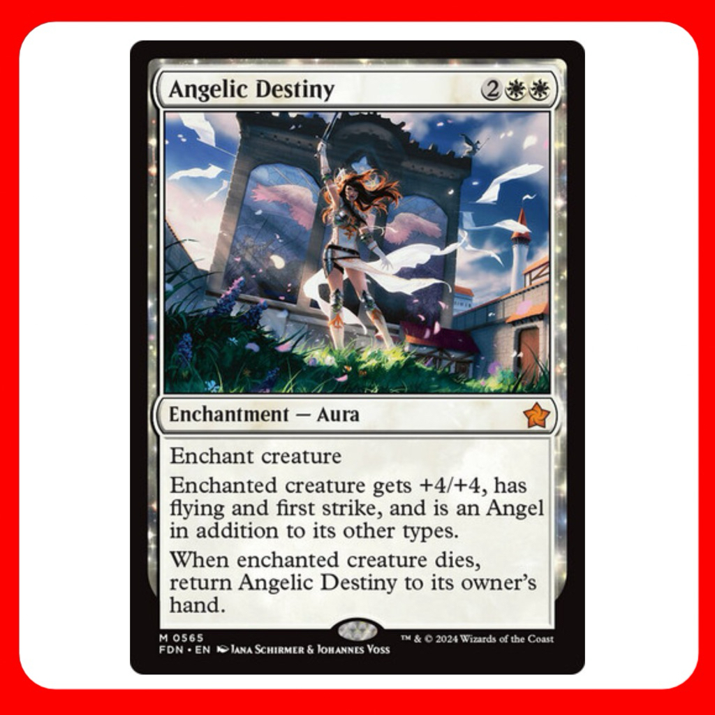 [MTG] Angelic Destiny [FDN] [WHITE] [MYTHIC] [NORMAL] [ENG] (การ์ดเมจิค / Magic the Gathering ...