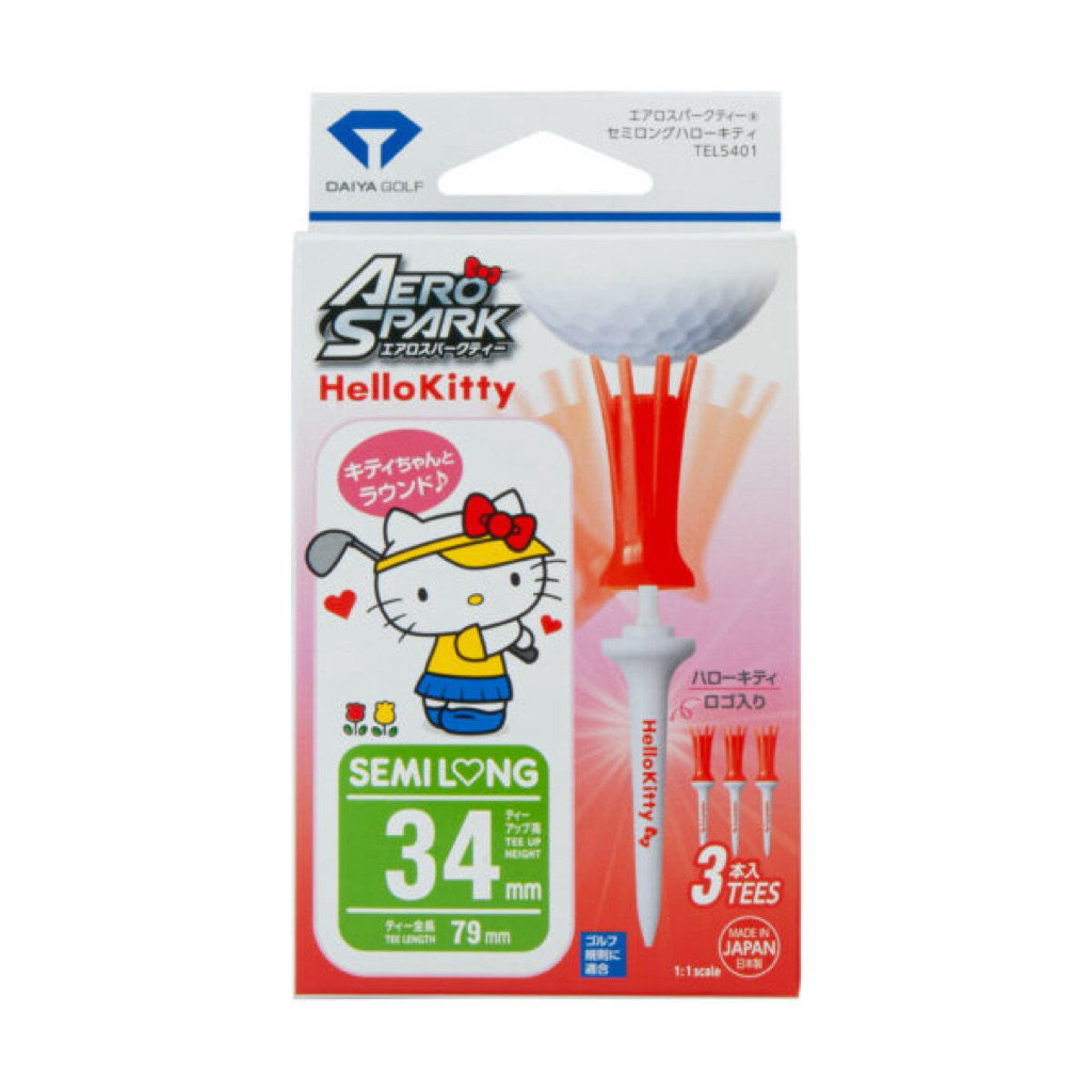 ( พร้อมส่ง ) Hello Kitty Golf Tee Set 3 ชิ้น ทีวางลูกกอล์ฟ คิตตี้ ที ...