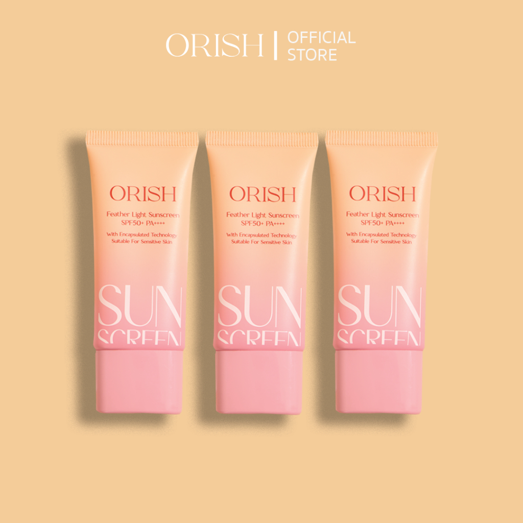 [ แพค 3 ชิ้น สุดคุ้ม ] ครีมกันแดด ORISH Feather Light SPF50 PA ...