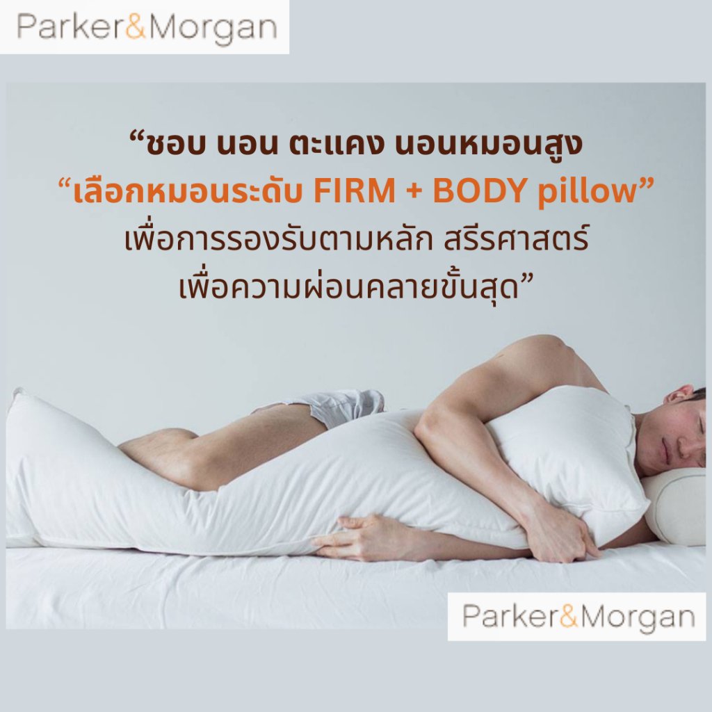 [1แถม1] Parker&Morgan : หมอนบอดี้ (หมอนข้าง แนบลำตัว) รุ่นบักกิ้งแฮม : Buckingham Oblong 'Body ...