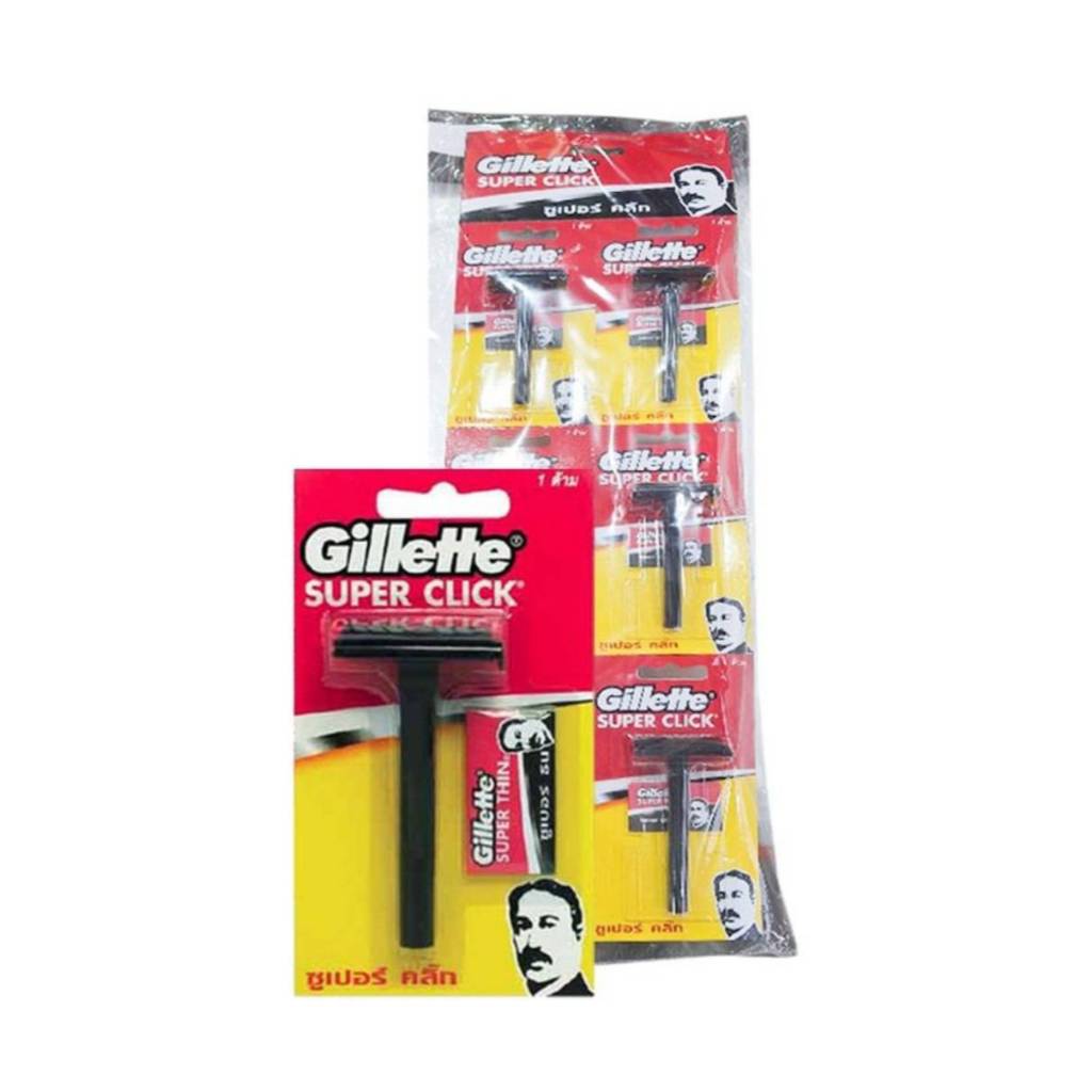 ยิลเลตต์ ด้ามมีดโกน ซุปเปอร์คลิก ยกโหล x 12ชิ้น Gillette Super click ...