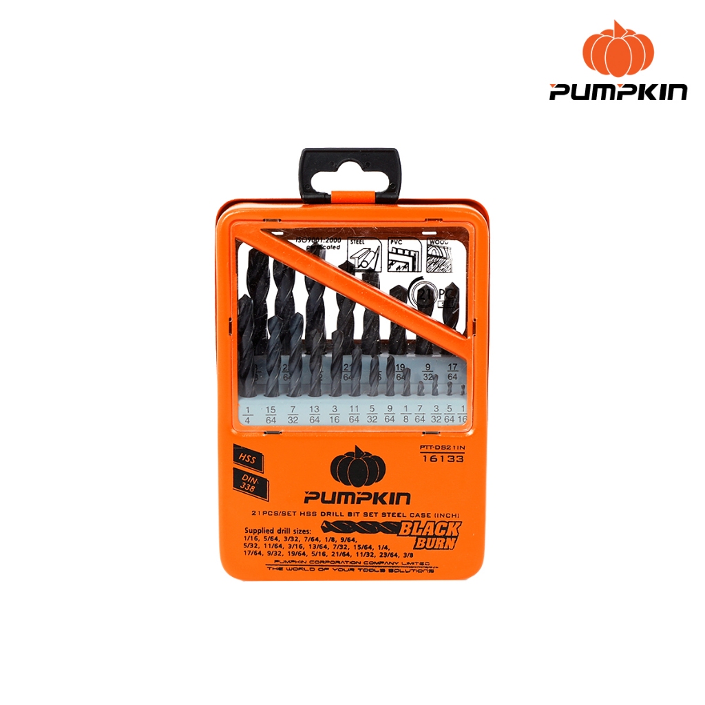 🔥ของแท้ ส่งด่วน🔥 ชุดดอกสว่าน 21 ดอก/ชุด PUMPKIN 16133 ( PTT-DS21IN ...