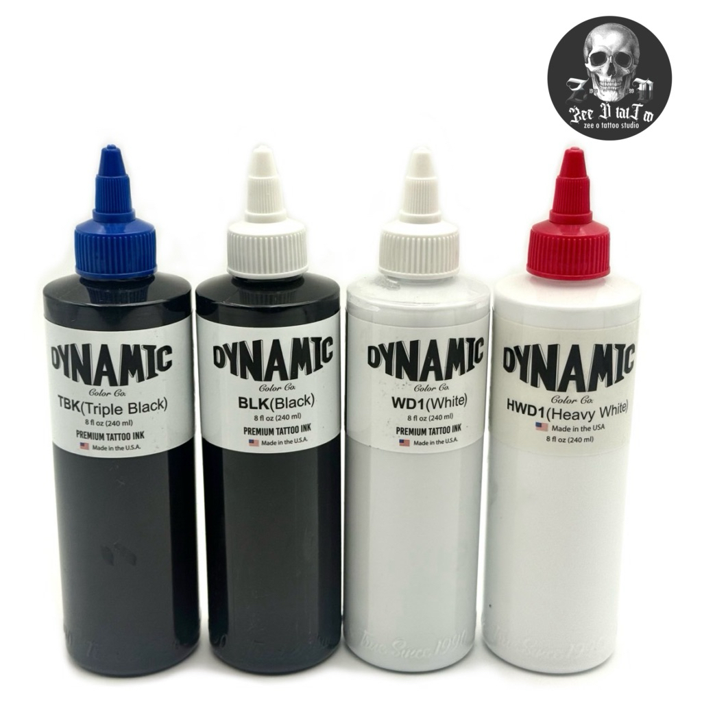 หมึกสัก Dynamic Black : Triple Black : White : Triple White : Heavy white หมึกสักลาย ของแท้ ขนาด ...
