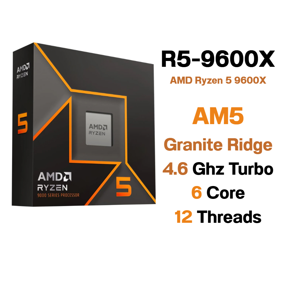 CPU (ซีพียู) AMD RYZEN 5 9600X (AMD SOCKET AM5) ของใหม่ | Shopee Thailand