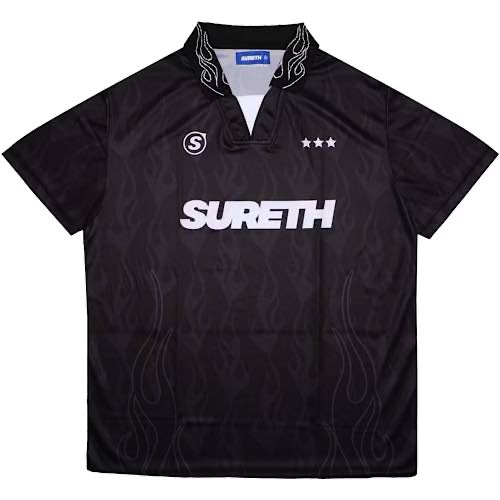 SURETHING BLACK FLAME JERSEY | Shopee Thailand