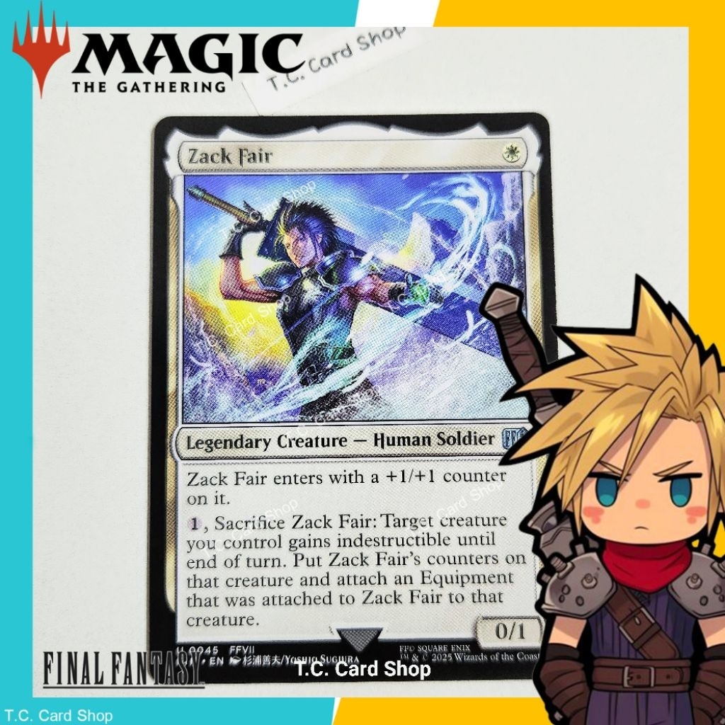Zack Fair - U0045 - Final Fantasy - Magic the Gathering (MTG) | Shopee ...