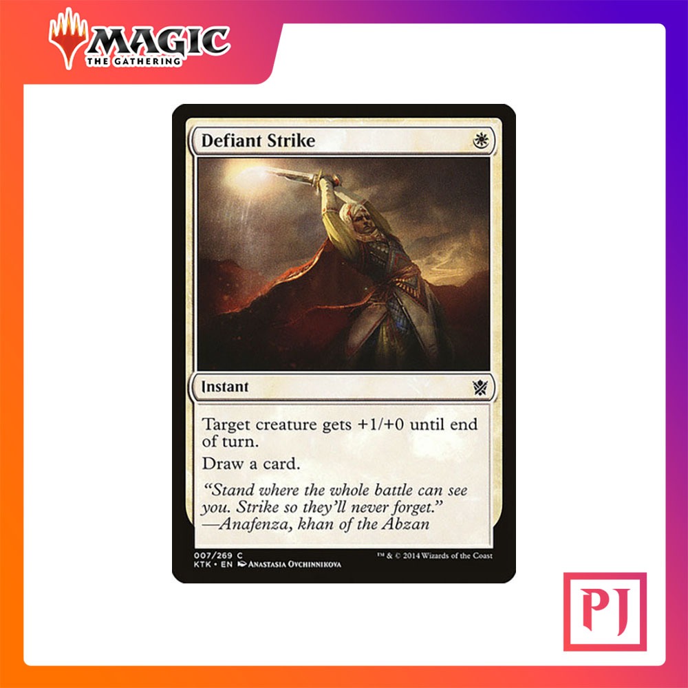 [MTG] Defiant Strike [KTK] [WHITE] [COMMON] [NORMAL] [ENG] (การ์ดเมจิค ...