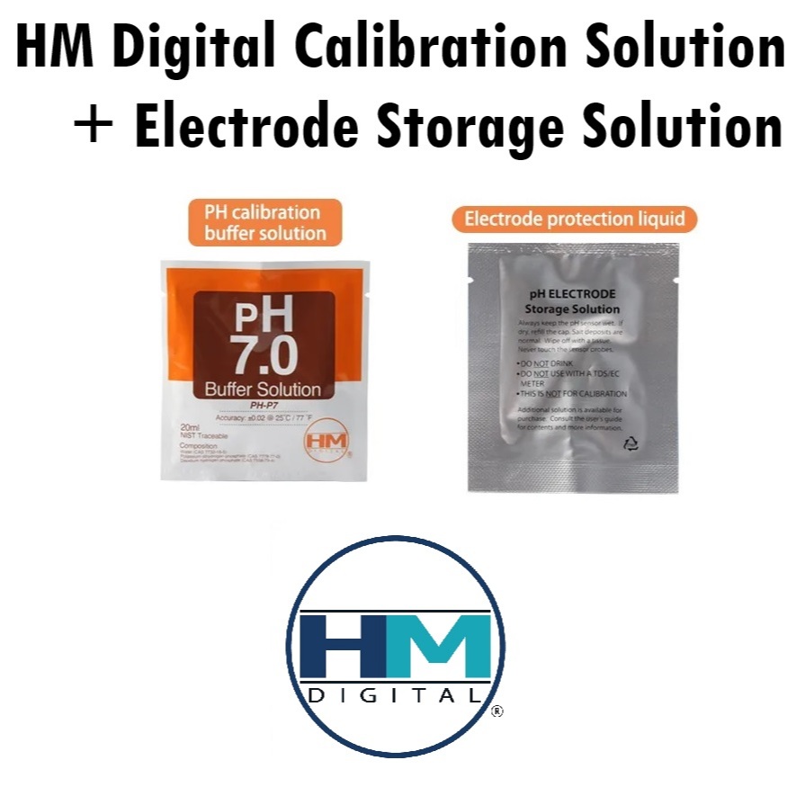 น้ำยา คาริเบท HM Digital PH 7.0 Buffer Solution + PH Electrode Storage ...