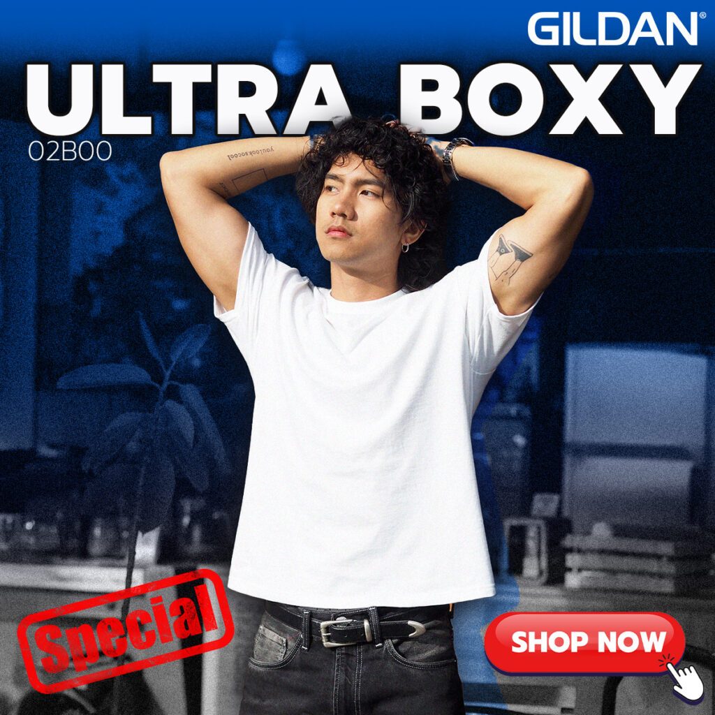 GILDAN® OFFICIAL เสื้อยืด GILDAN 02B00 อุลตร้า บ็อกซี คอกลม แขนสั้น ...