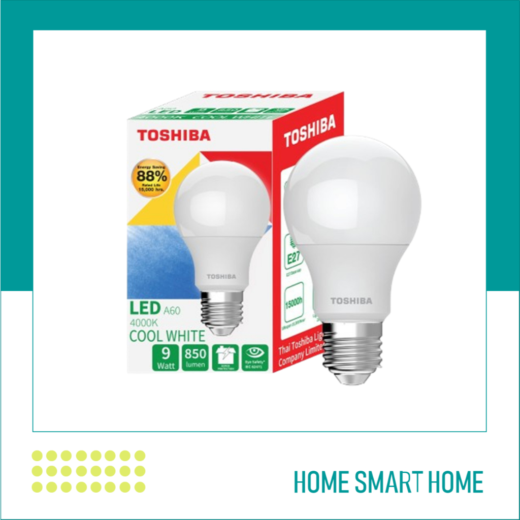 Toshiba LED BULB A60 9W CW 4000K | Shopee Thailand