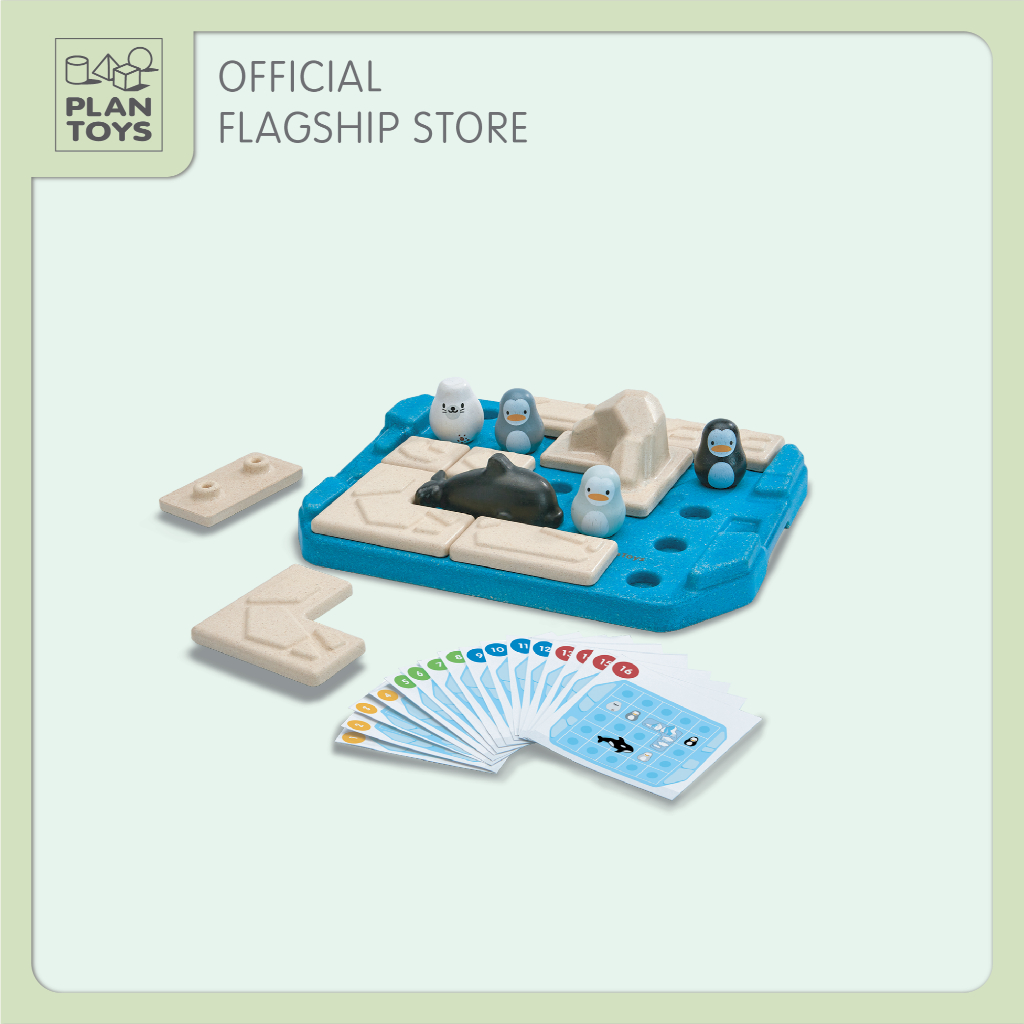 PlanToys ของเล่นไม้ 4645 Finding Penguin Game เกมตามหาเพนกวิน เสริม ...