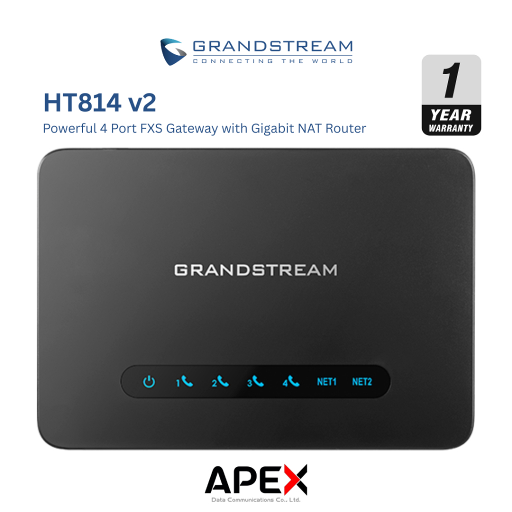 [พร้อมส่งในไทย] Grandstream HT-814V2 -Powerful 4 Port FXS Gateway ...