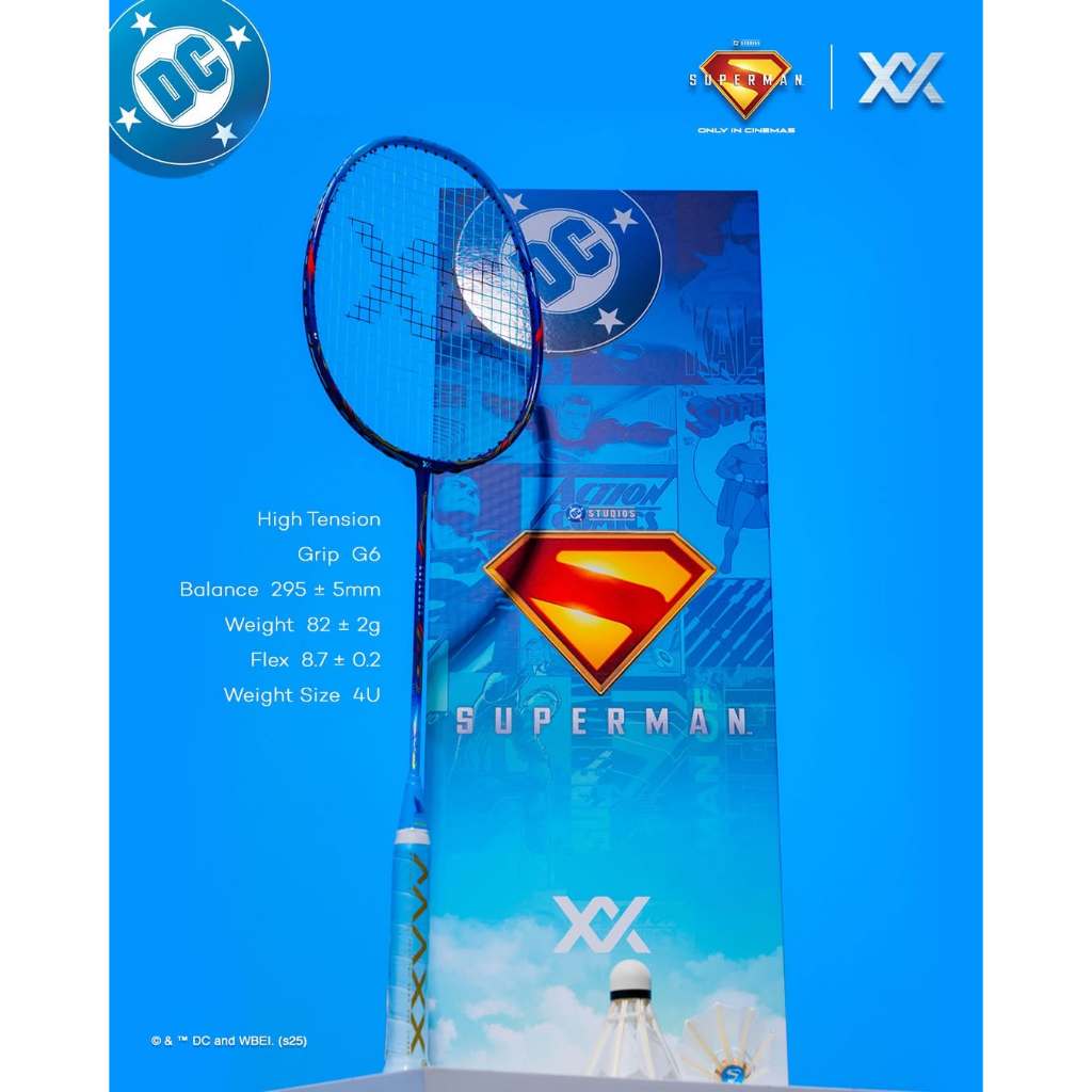 MAXX X SUPERMAN SERIES RACKET (4U/G6) พร้อมกล่อง BOX SET ไม้แบดมินตัน ...
