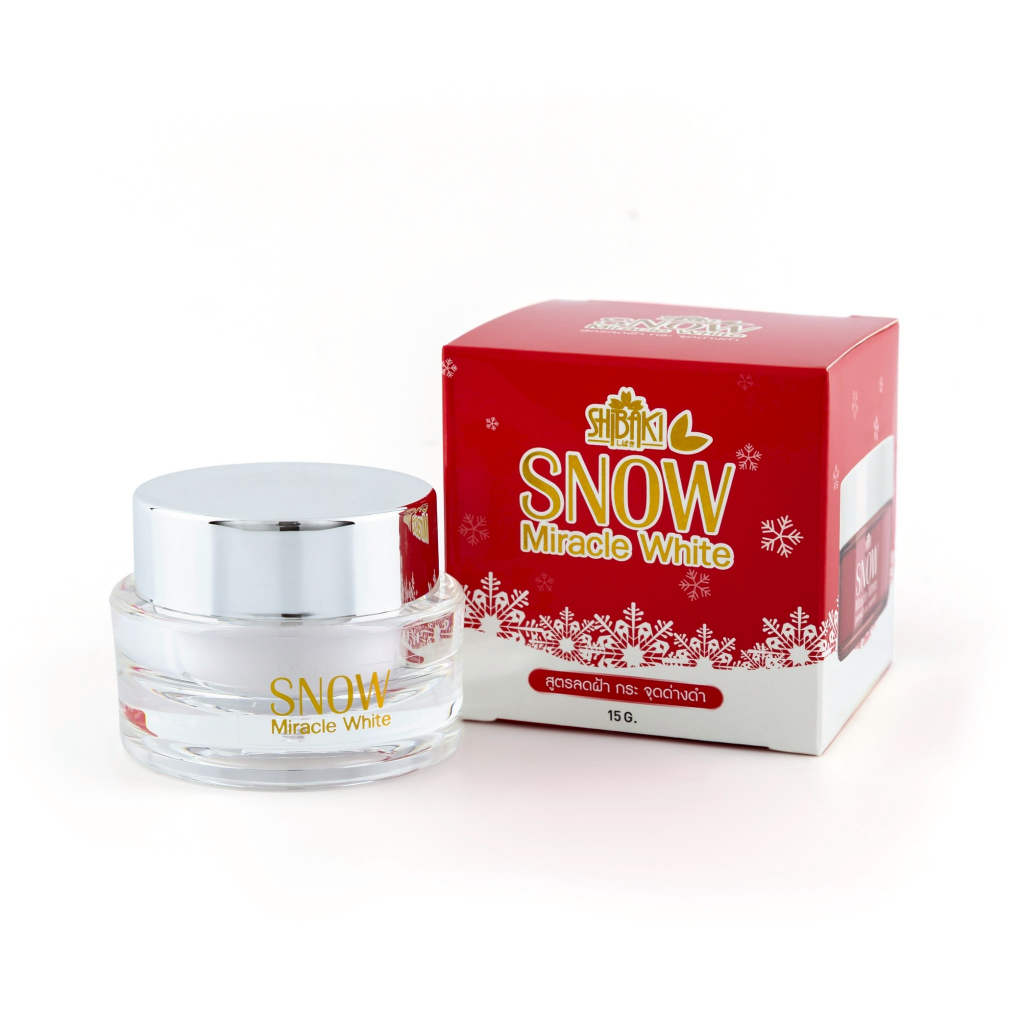 ชิบากิ สโนว มิราเคิล ไวท์ (SHIBAKI SNOW MIRACLE WHITE) กระปุกใสรุ่นใหม่ ...