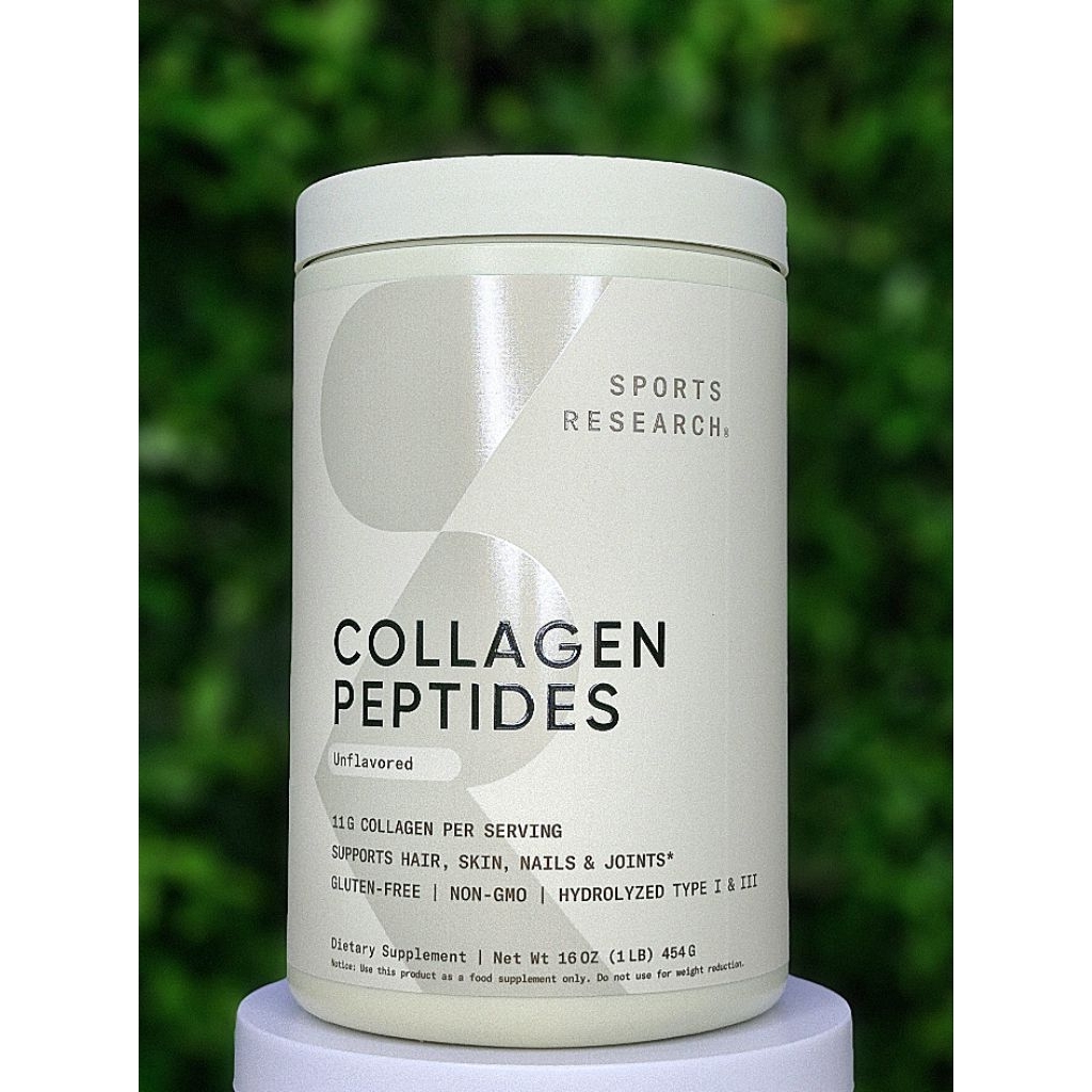 Sports Research Collagen Peptides - hydrolyzed type I & III รสจืด 454 ...
