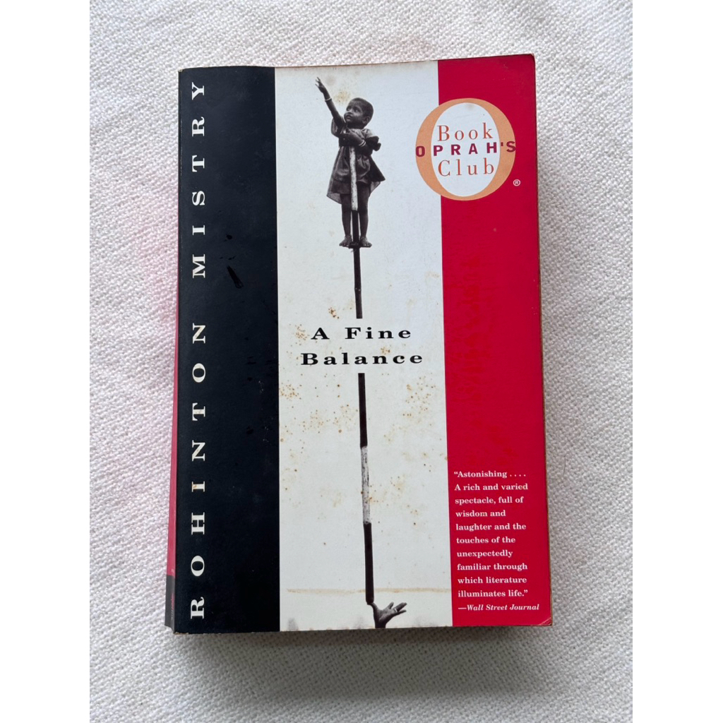 หนังสือA fine balance-Rohinton Mistry book oprahs club Vintage ...