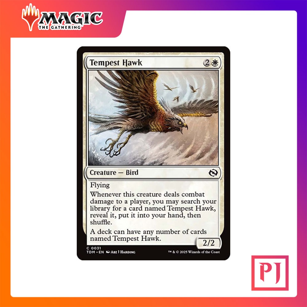 [MTG] Tempest Hawk [TDM] [WHITE] [COMMON] [NORMAL] [ENG] (การ์ดเมจิค ...