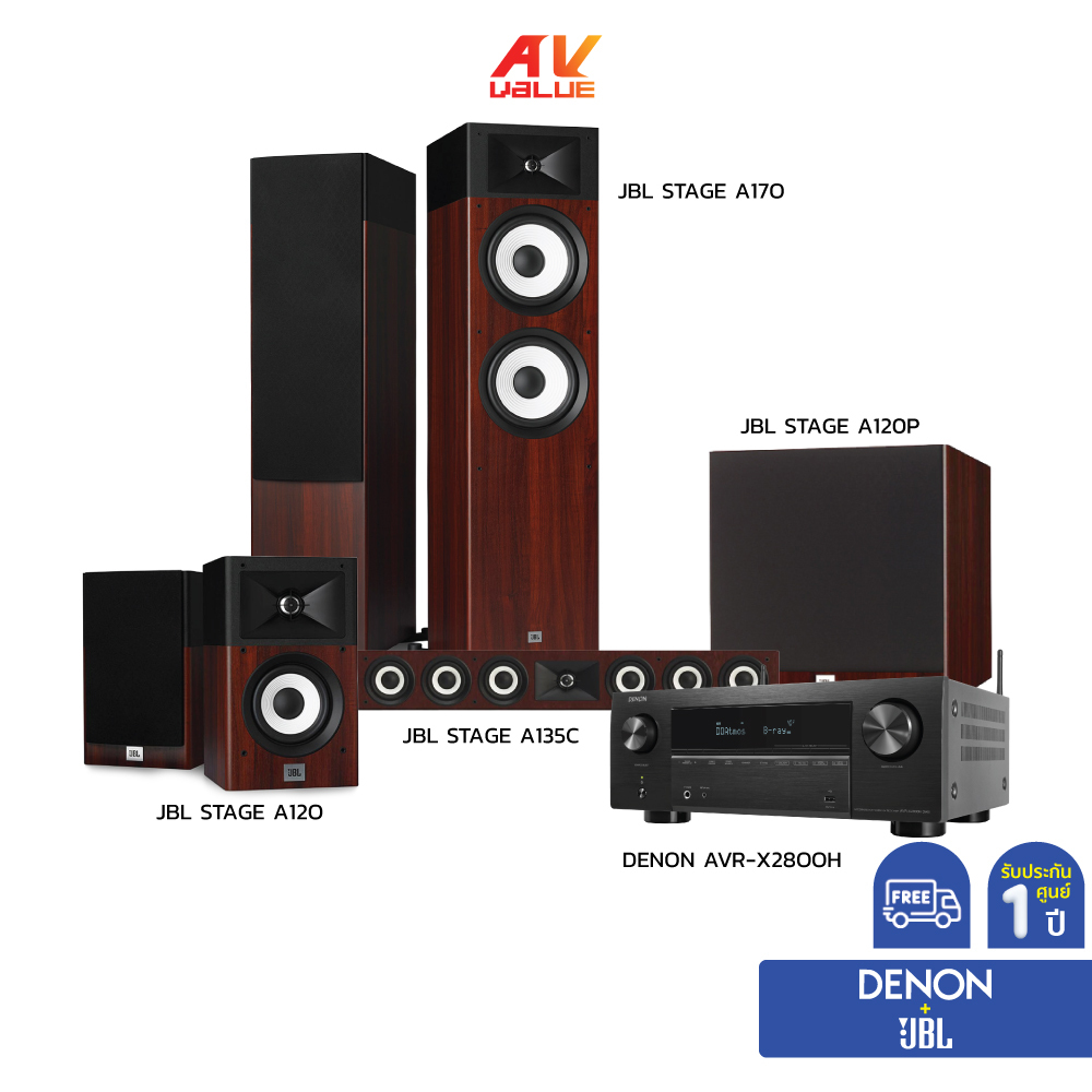 Premium Stage HD 2 (Denon AVR-X2800H & JBL Stage A170+A120+A135C+A120P ...