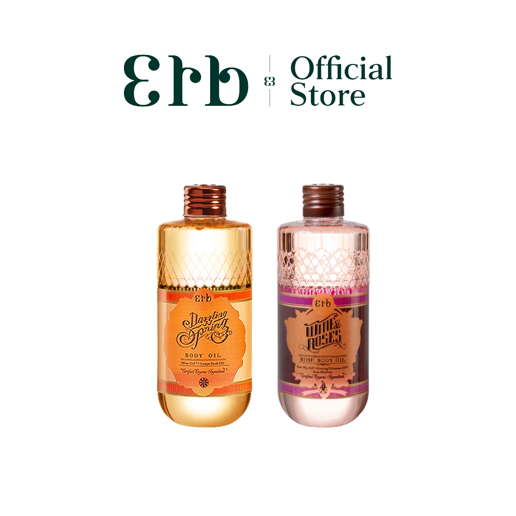 [เซ็ตสุดคุ้ม] ERB Scent & Skin Set - Wine & Roses Body Oil 230 ml. + Dazzling Spring Body Oil ...