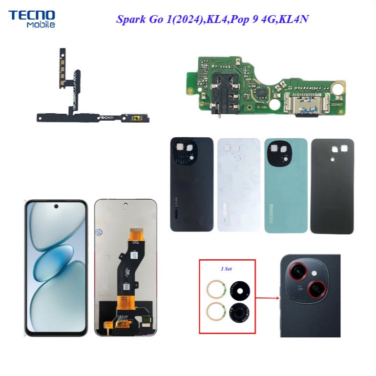 อะไหล่มือถือ Tecno Spark Go 1,KL4,KL4s,Spark Go 1S,KL4h/สายแพร/กระจก ...