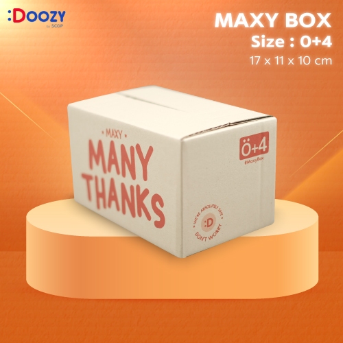 (ซื้อ 3 ฟรี 1)Maxy Box กล่องไปรษณีย์ ขนาด 0+4 (17x11x10 cm.) แพ็ค 20 ใบ ...