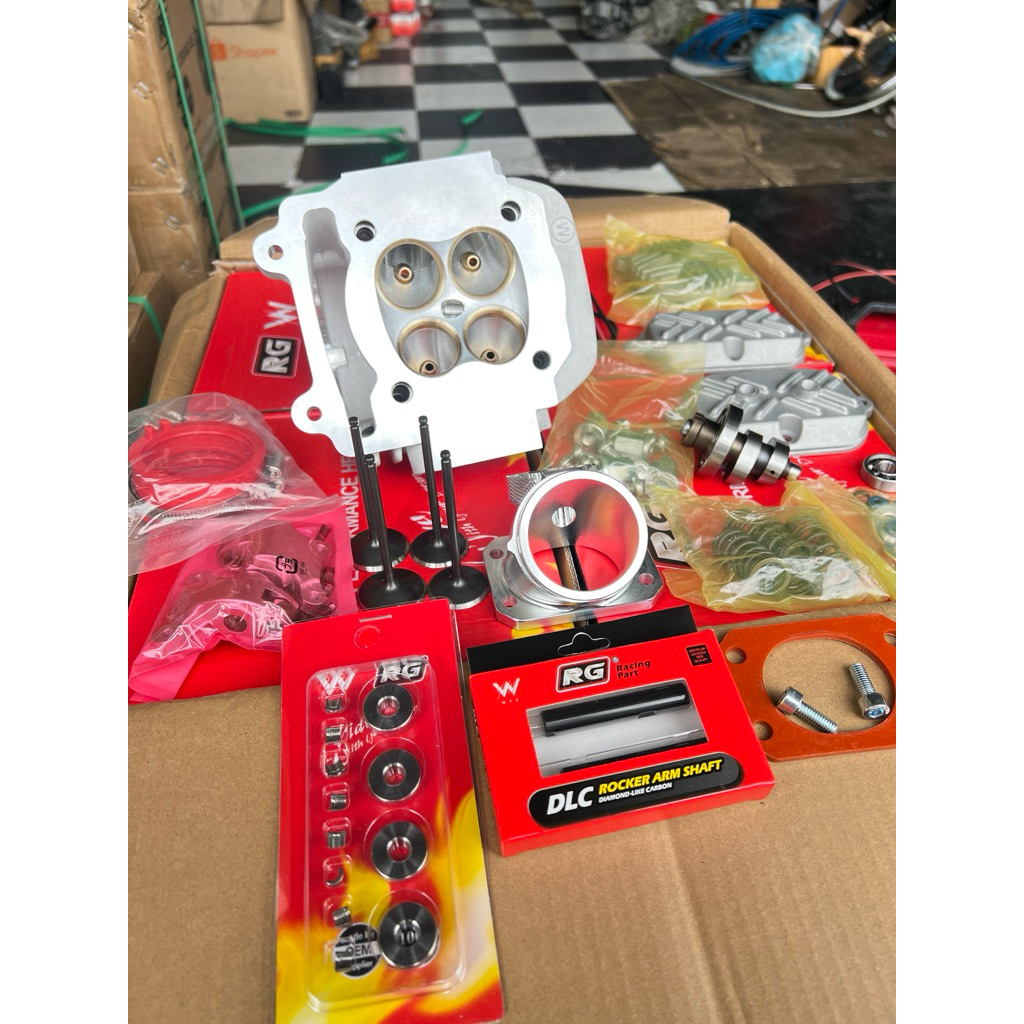 ฝาสูบ 4วาล์ว W125 RG ขนาด 30/33 หลัก Exciterสำหรับลูก 84-86mm . สลักDLC | Shopee Thailand