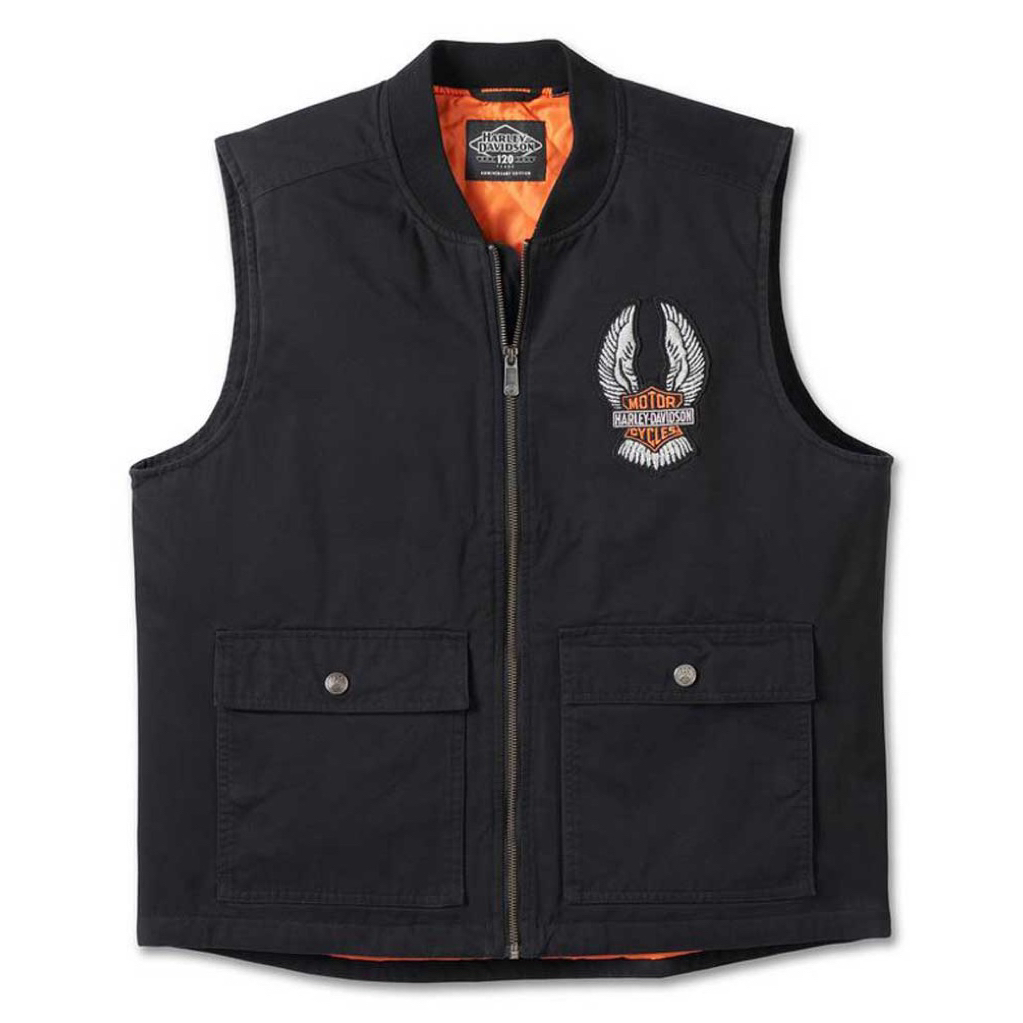 เสื้อกั๊กผ้า Harley-Davidson Men's 120th Anniversary Heavyweight Vest ...