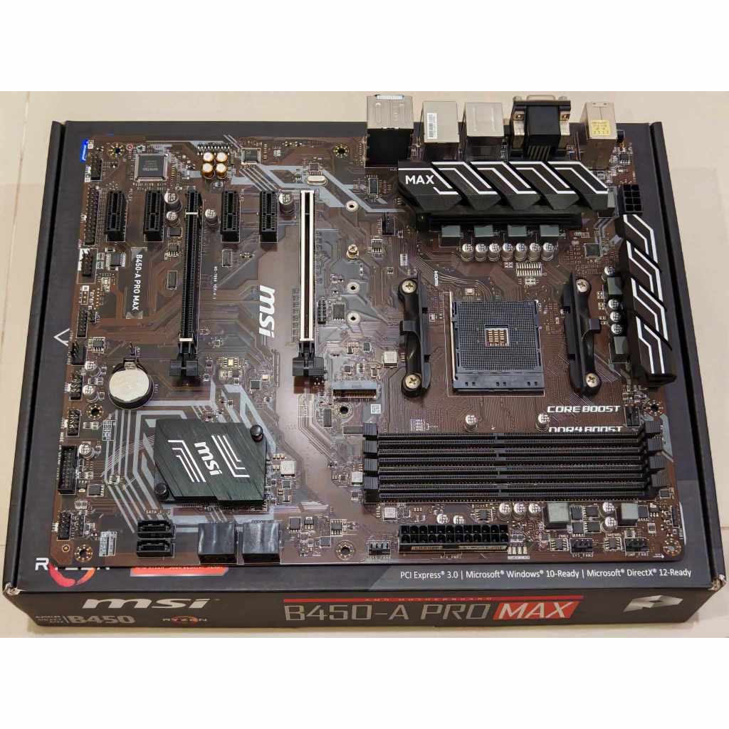 (USED) MAINBOARD MSI B450-A PRO MAX (AM4) DDR4 | Shopee Thailand