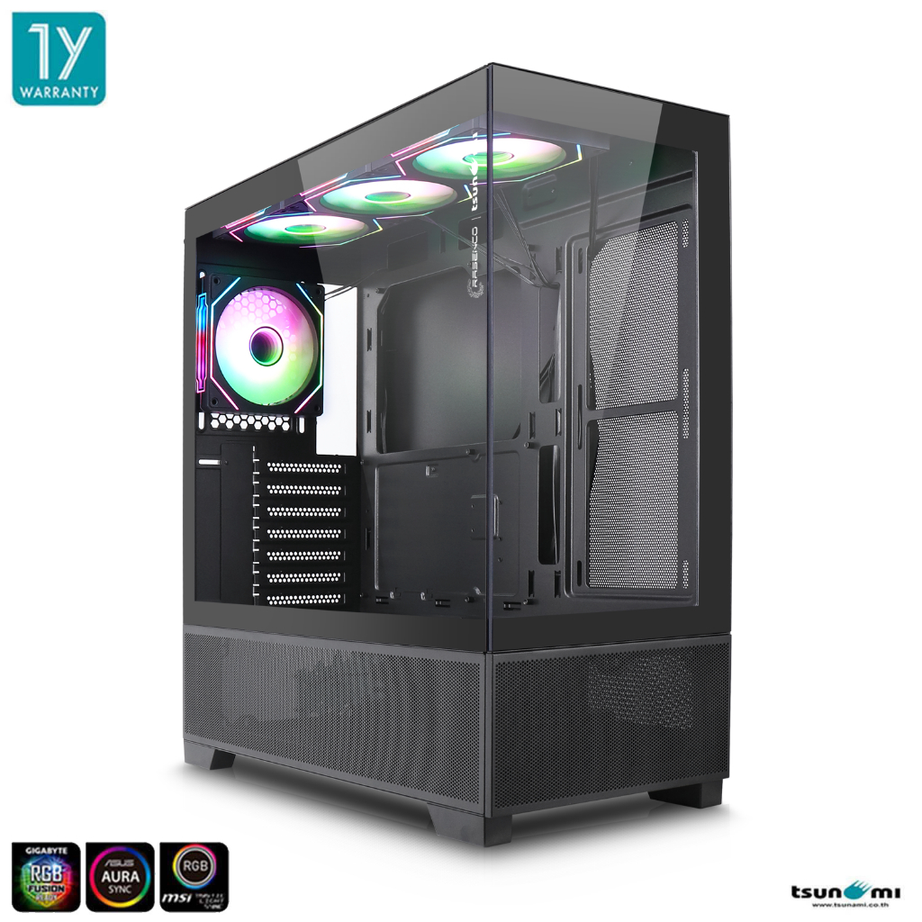 เคสคอมพิวเเตอร์ Tsunami Rascenco REO-3 Panorama ARGB ATX Gaming Case ...