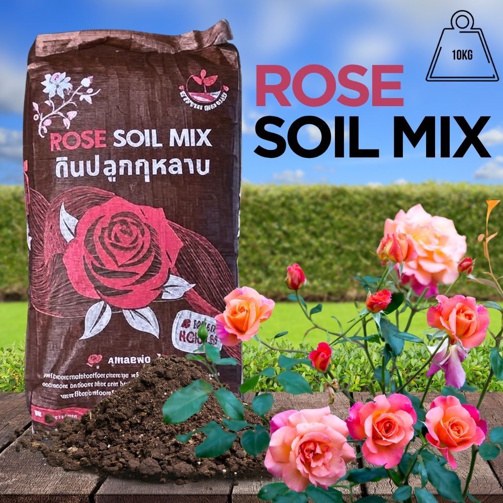 Organic Premium Rose Soil Mix 10kg - ดินปลูกกุหลาบออร์แกนิกพรีเมี่ยม 10 ...