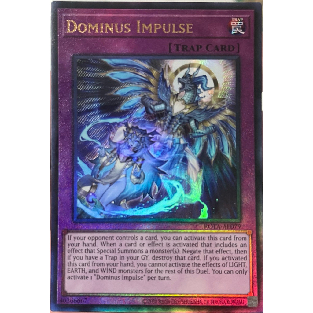 Yugioh Asia-Eng [ROTA-AE079] Dominus Impulse (Ultimate Rare) การ์ดยูกิแท้ถูกลิขสิทธิ์ | Shopee ...