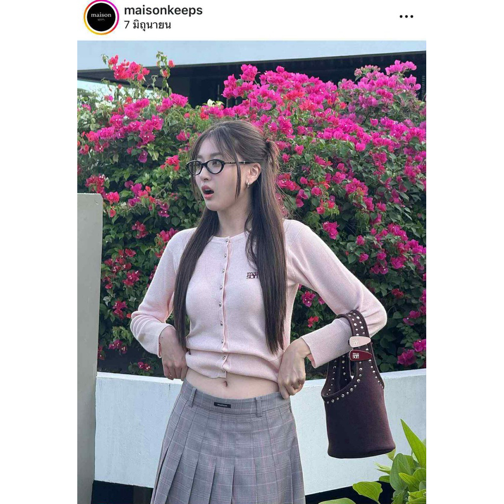 maison KEEPS | Giselle Knitted Cardigan | เสื้อคาร์ดิแกนไหมพรม มือ1 ไซส์ s | Shopee Thailand
