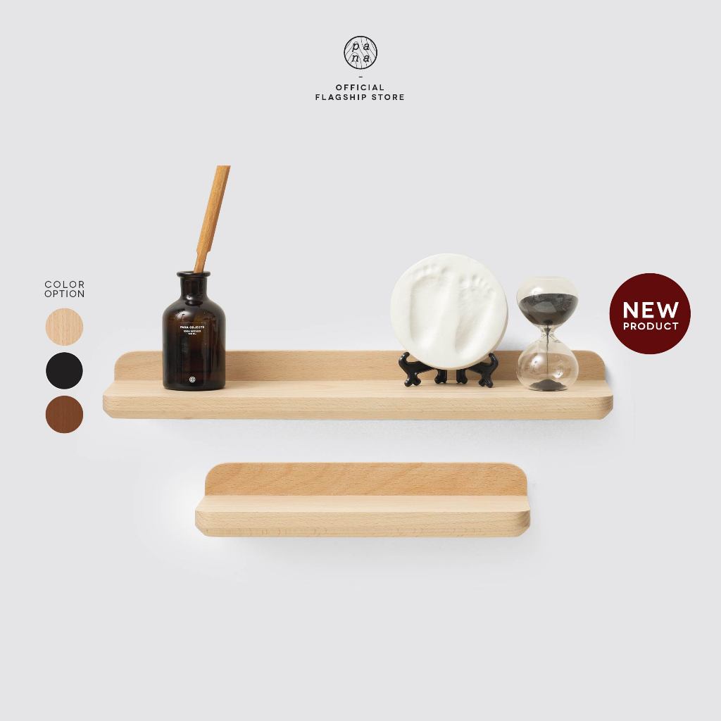 Pana Objects Kevin : Wall shelf ชั้นไม้ติดผนังดีไซน์กะทัดรัด | Shopee ...