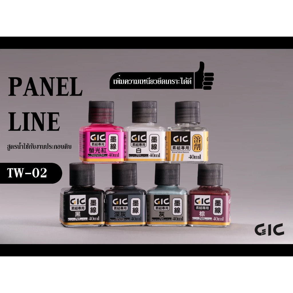 GiC TW-02 หมึก Panel Line สูตรน้ำใช้กับงานประกอบดิบ | Shopee Thailand