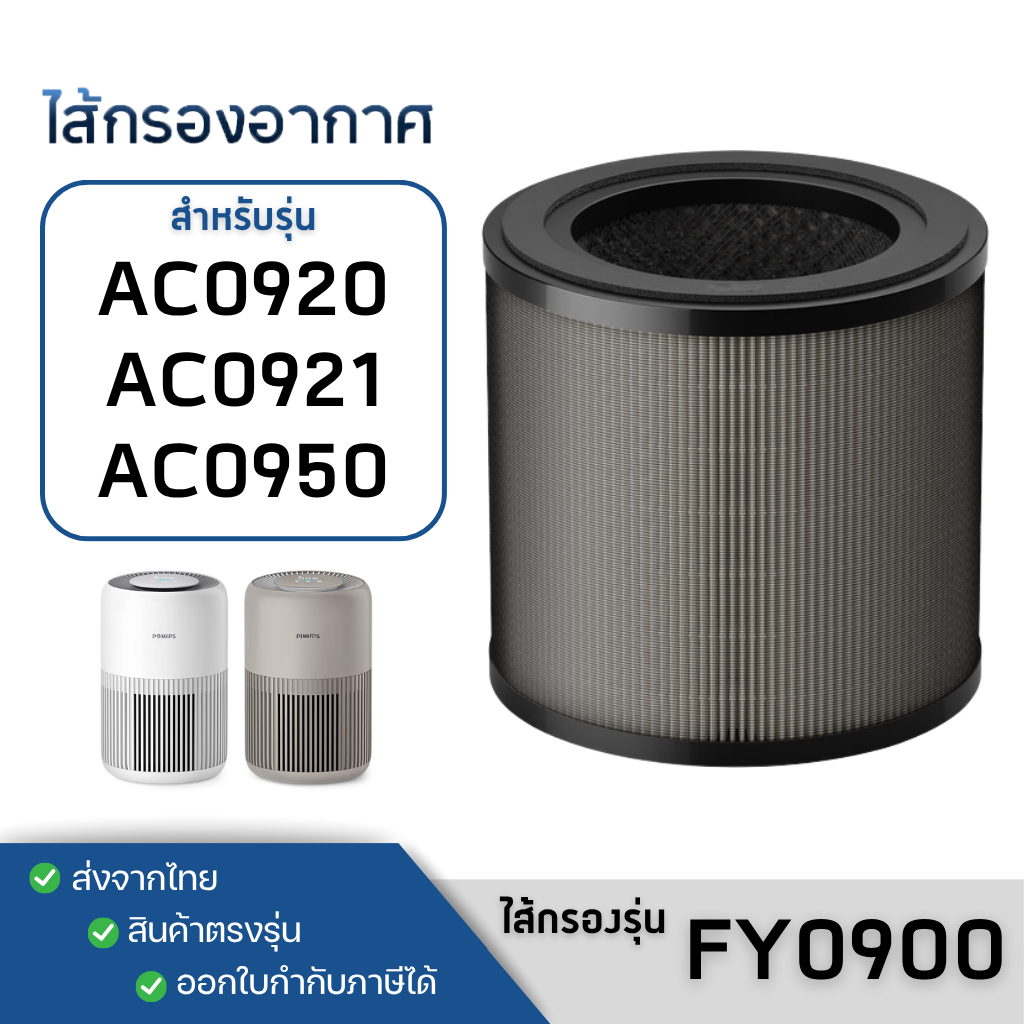 ไส้กรอง Philips สำหรับ AC0920 AC0921 AC0950 AC0951 HEPA Filter FY0900 ...