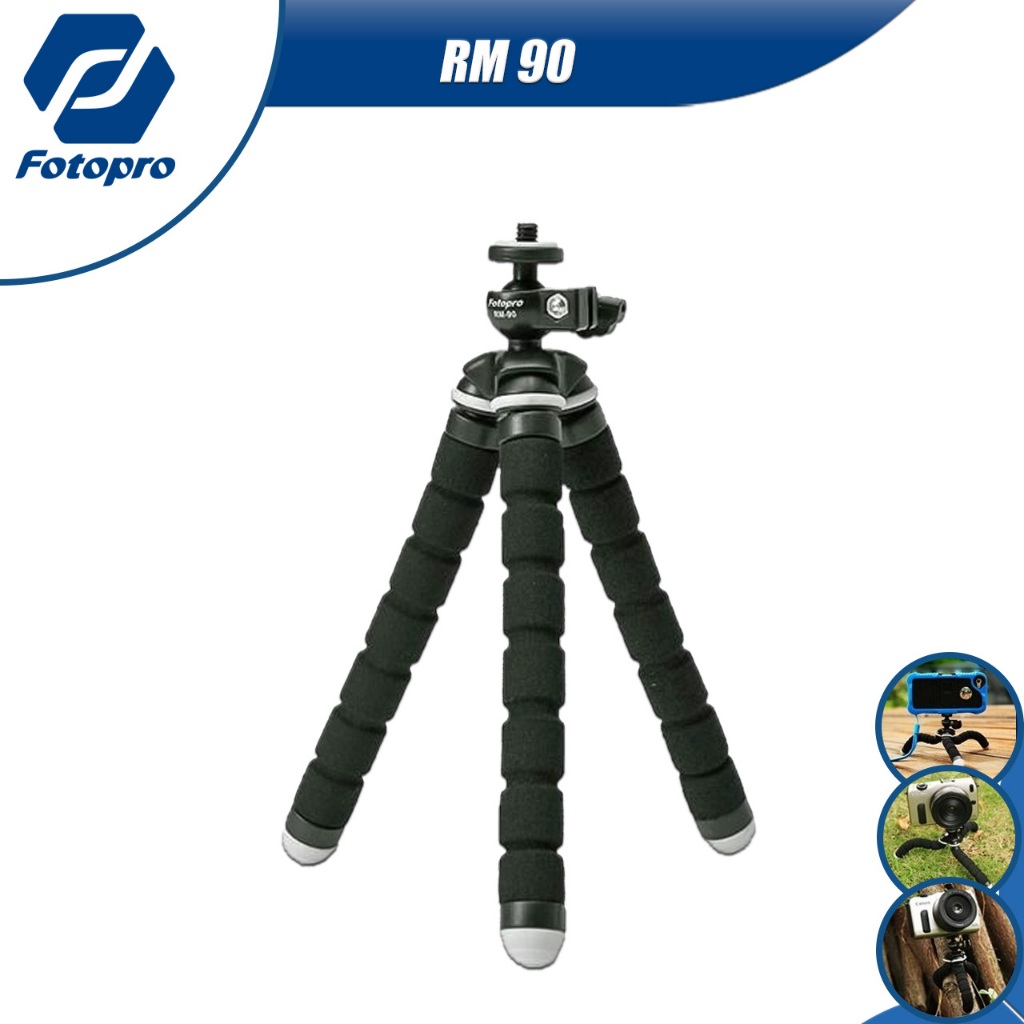 FOTOPRO ขาตั้งกล้อง RM90 สำหรับ โทรศัพท์ มือถือ กล้องถ่ายรูป ดิจิตอล ห ...
