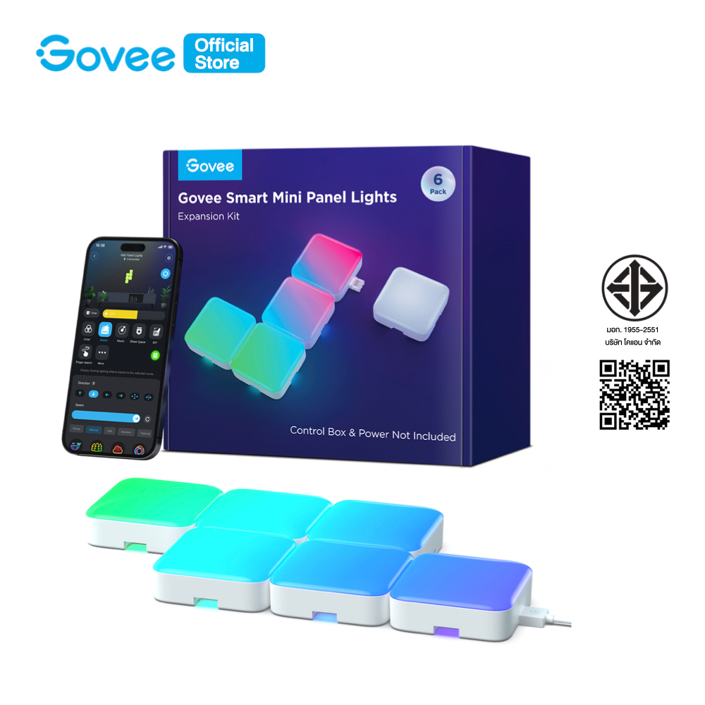Govee Smart Mini Panel Lights Extension for H8069 (6pcs in one set ...