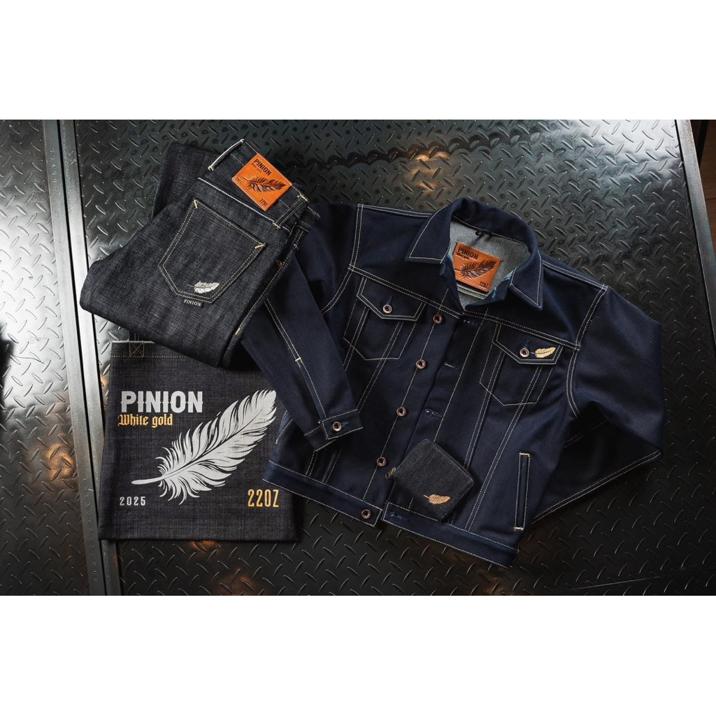 PINION DENIM WHITE GOLD 2025 22oz NEW COLLECTION ผ้าJapan Slub one way ...