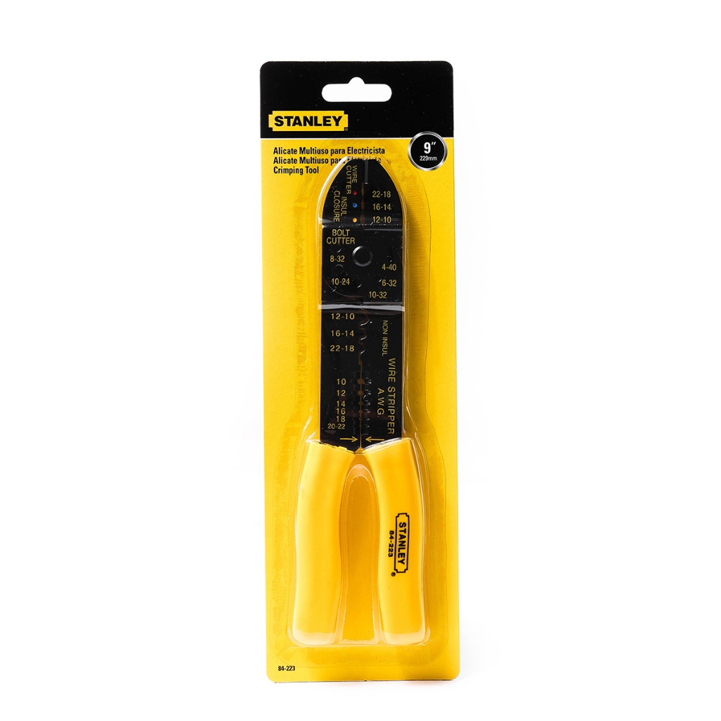 STANLEY (สแตนเล่ย์) 84-223 คีมปอก/ตัด/ย้ำ สายไฟ 9" (S351-84223 ...