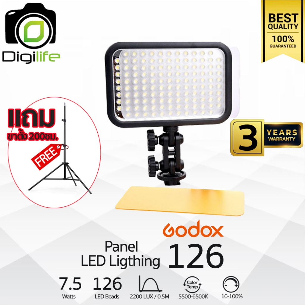 Godox LED 126 (แสงขาวอย่างเดียว) 7.5W 5500K-6500K - รับประกันศูนย์ ...