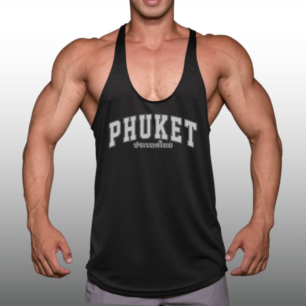 PHUKET เสื้อกล้ามเพาะกายทรงคลาสสิค Bodybuilding Dry Fit Gym Tank Top ...