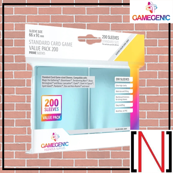 [Sleeve][ซองใส่การ์ด] Gamegenic Prime Sleeves Value Pack สีใส ขนาด 66 x ...