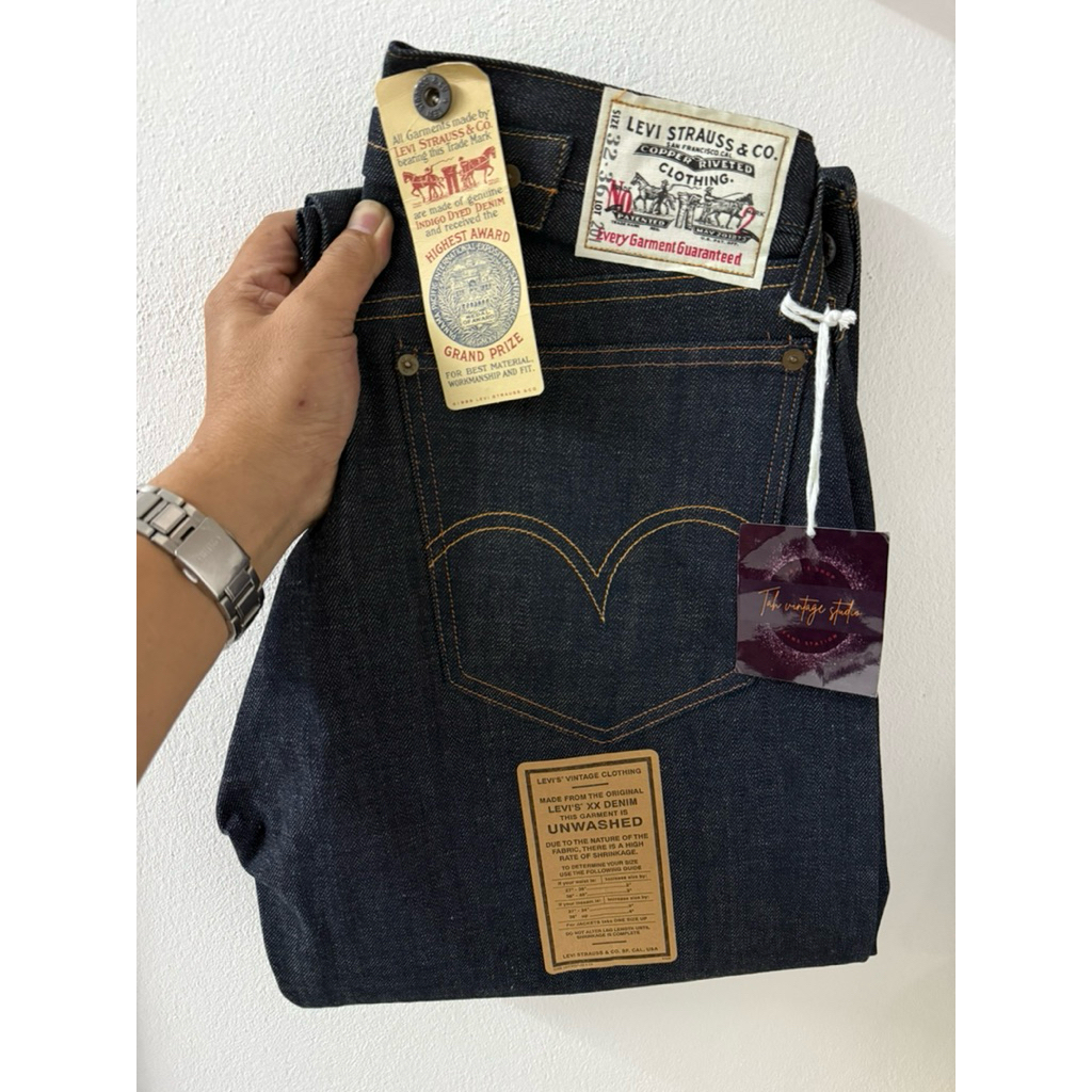 Levi’s 201 NO.2 LVC 1920 ป้ายขาว Made in USA ,Size 32/36 (ขนาดจริงดูตรง ...