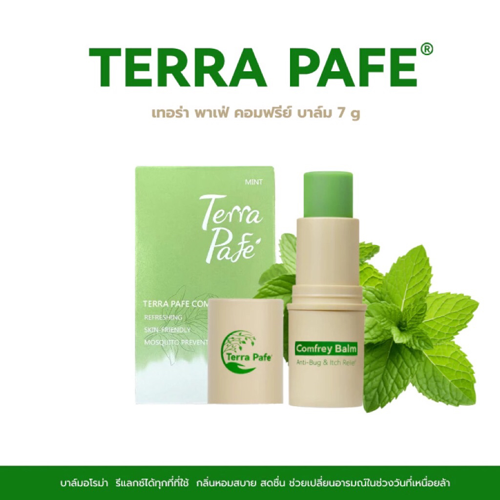 [1 ชิ้น] TERRA PAFE COMFREY BALM บาล์มคอมเฟรย์ บาล์มหอมอโรม่า 7g | Shopee Thailand