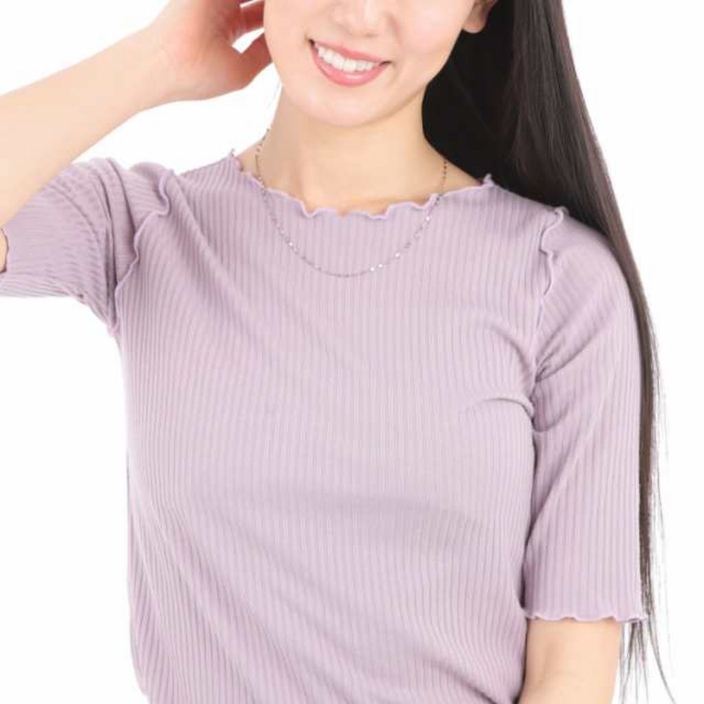 RUIMY เสื้อยืดผ้าร่องแต่งแขนริบ | Shopee Thailand