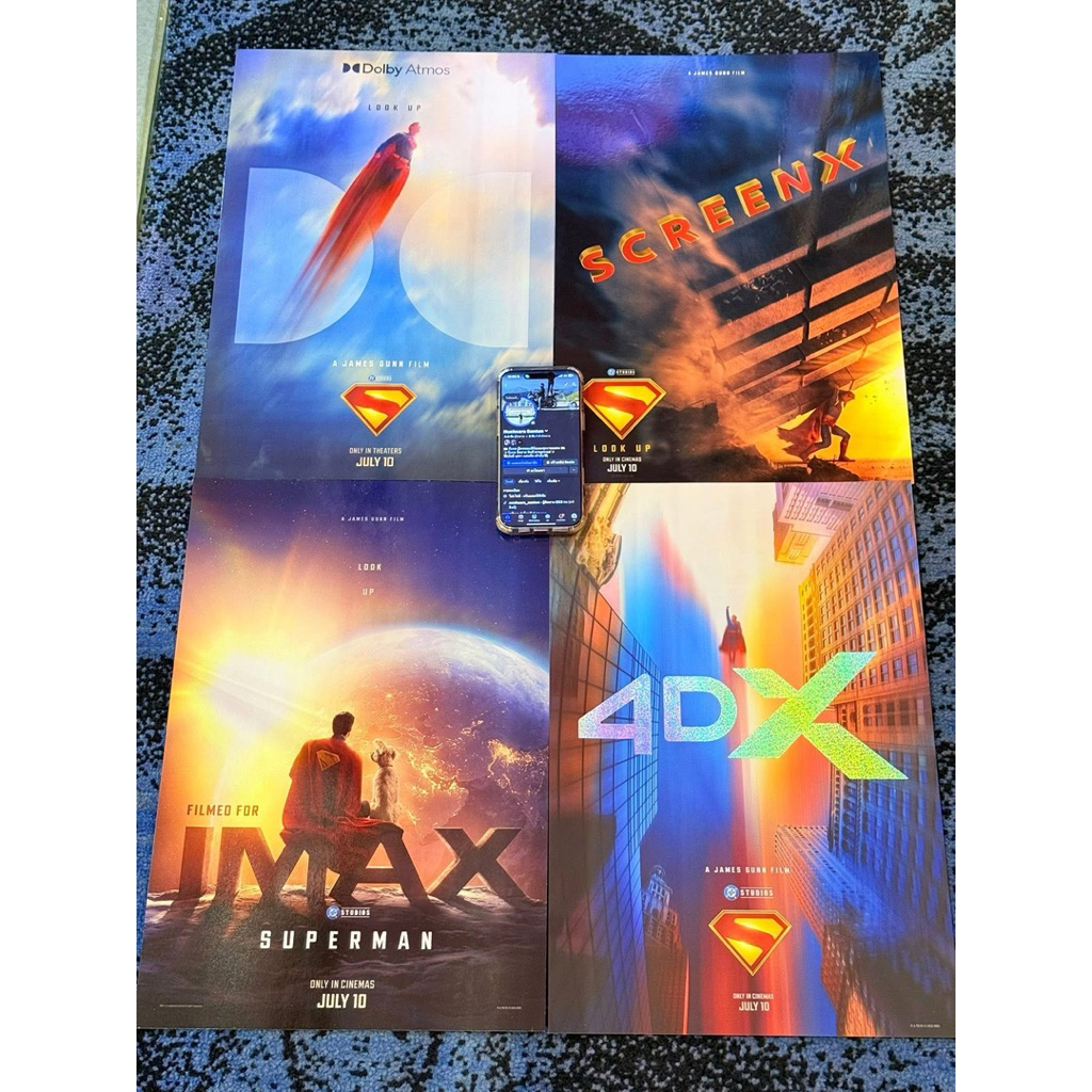 Superman โปสเตอร์ IMax Dolby ScreenX 4DX/การ์ด IMAX/โปสการ์ด/คาแรคเตอร์ ...